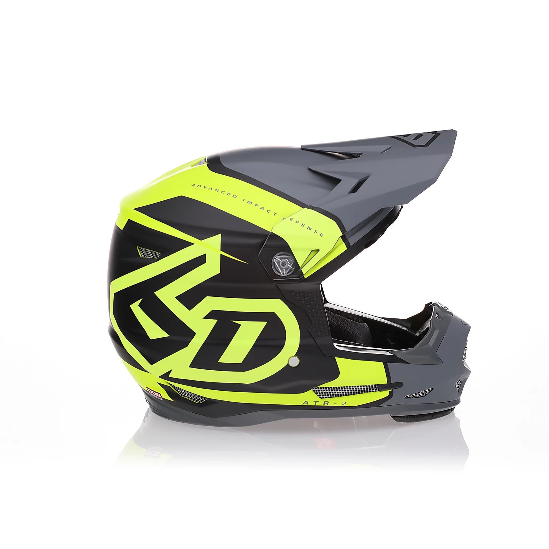6D ATR-2Y Youth Helmet - Torque Neon Yellow – Red Plate Powersports