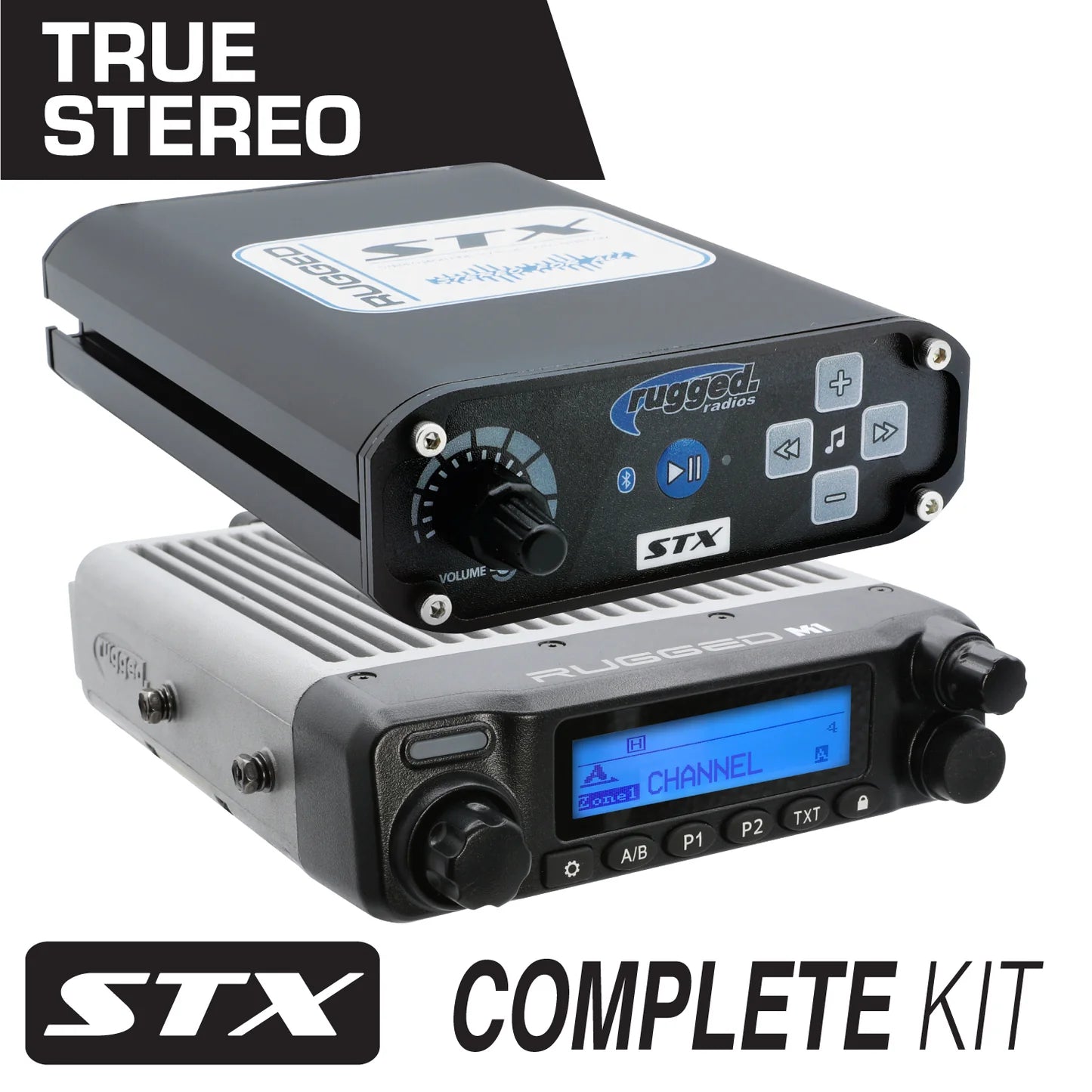 Rugged Radios STX STEREO Complete Master Kit - M1 / G1 GMRS – Red Plate ...